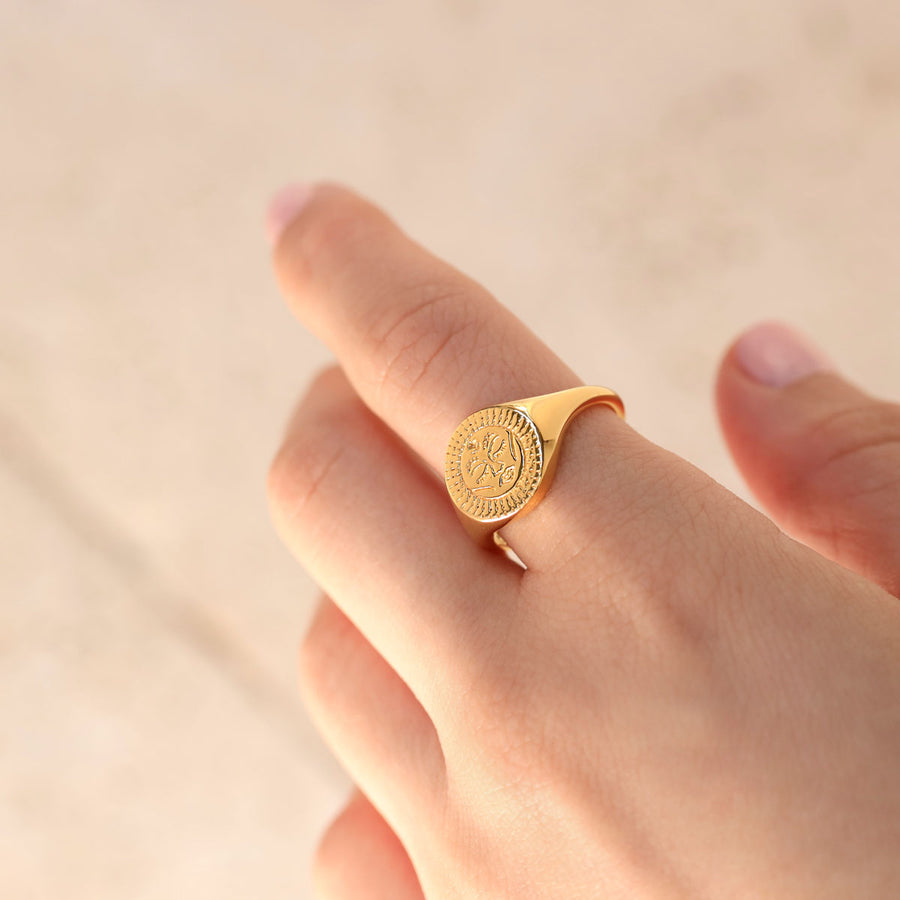 Moon Signet Ring Gold – Midsummer Star