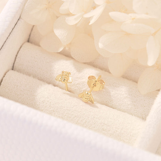 Tiny Bee Studs Gold – Midsummer Star