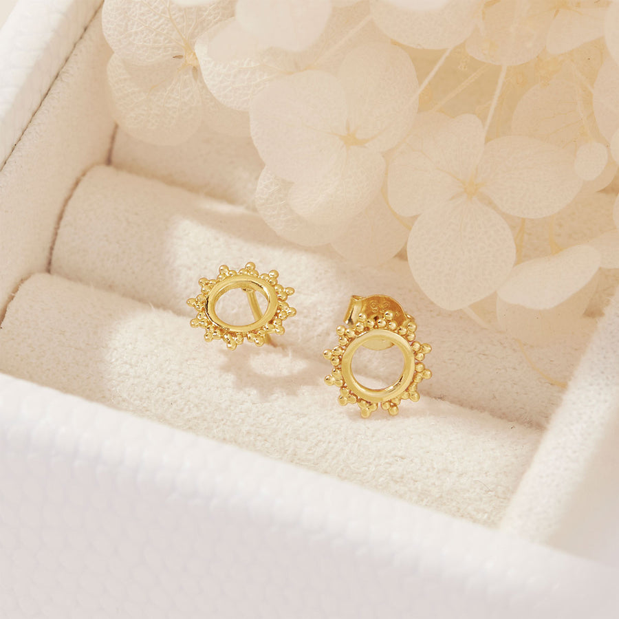 Mehndi Sun Studs Gold – Midsummer Star